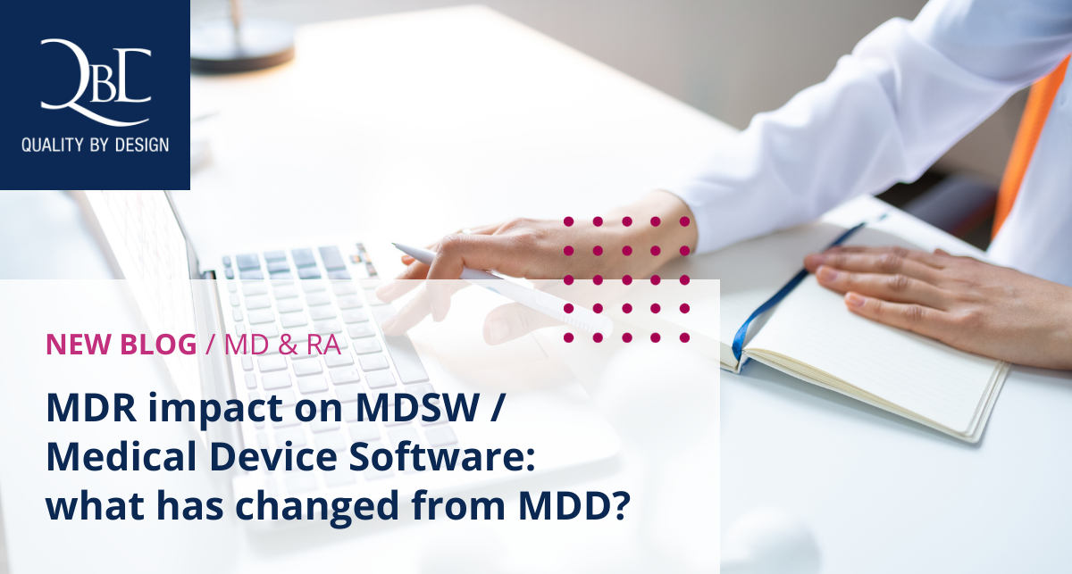 MDR impact on MDSW: what has changed from MDD? | QbD Group